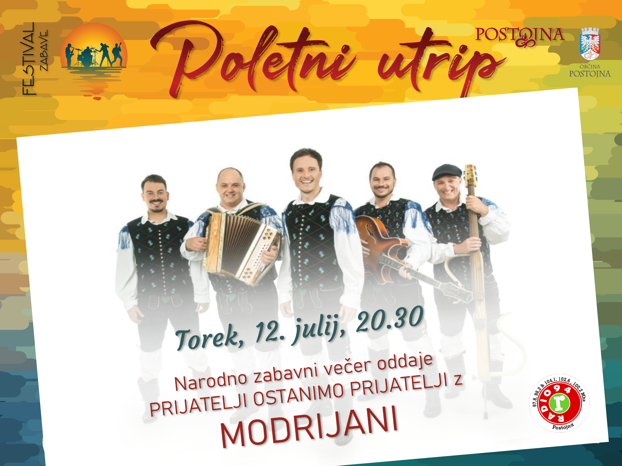 Poletni utrip Postojna - KONCERT MODRIJANI - postojna.si