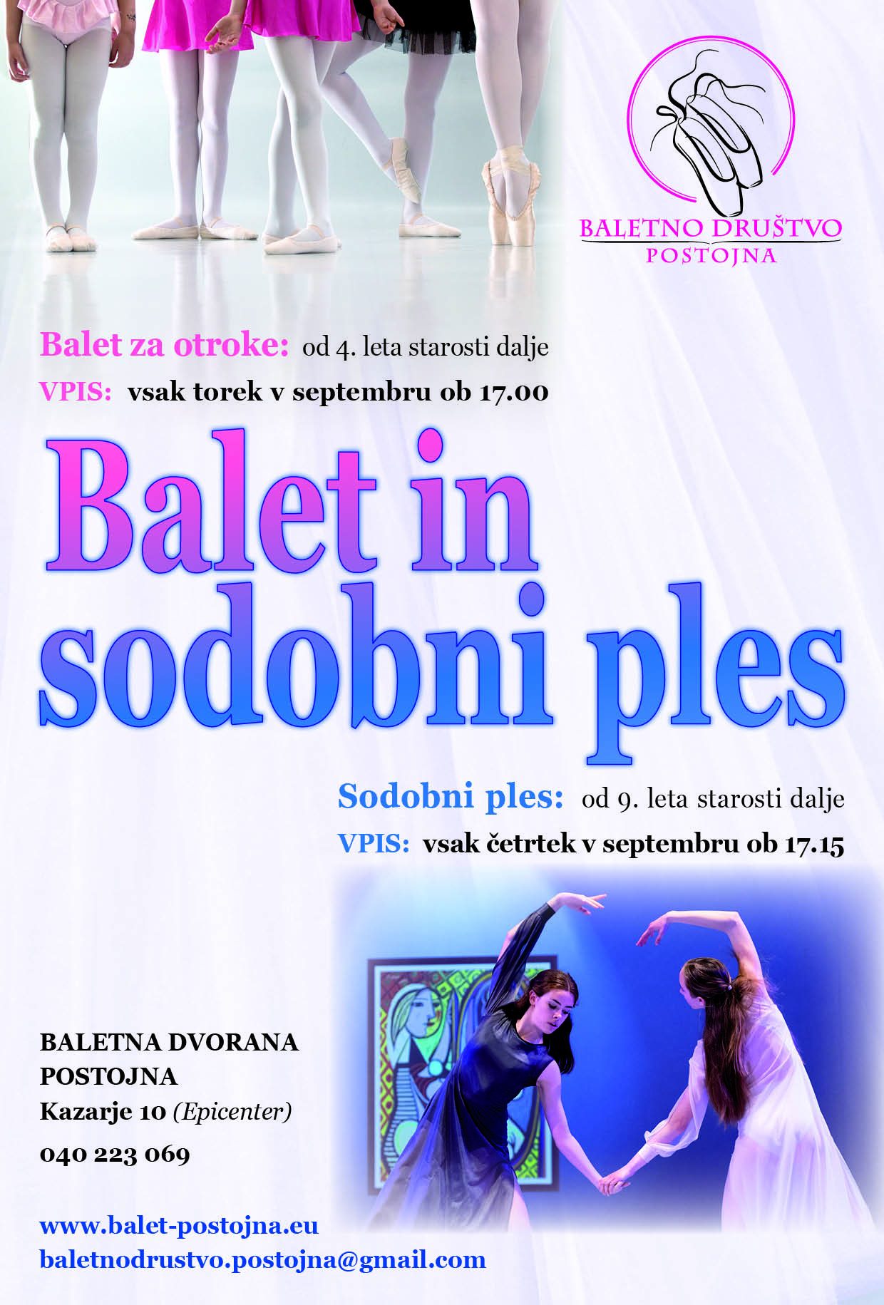 Baletno društvo Postojna vabi k vpisu - postojna.si